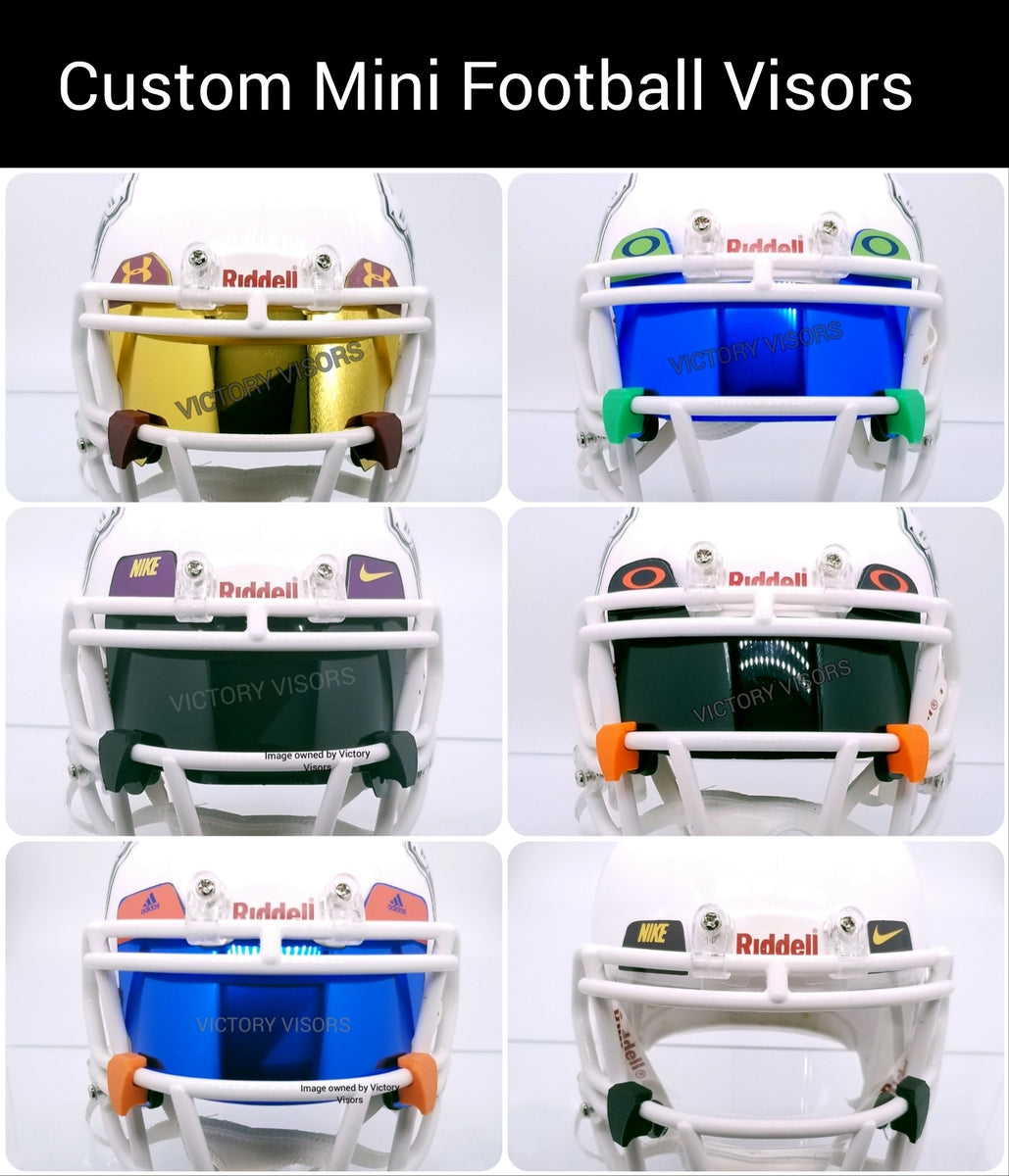 Build your Own Custom Mini Football Helmet Visor and Mini Clips ...
